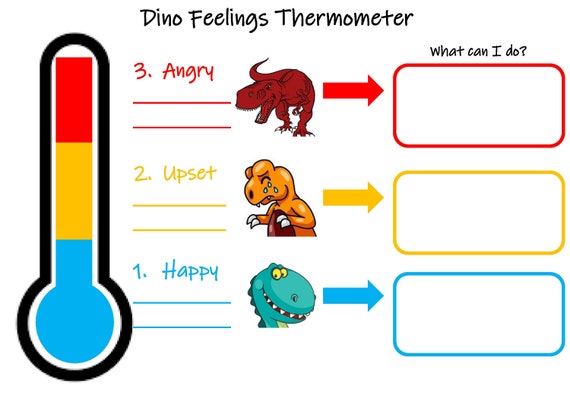 Updated Dino Emotions Board | Etsy