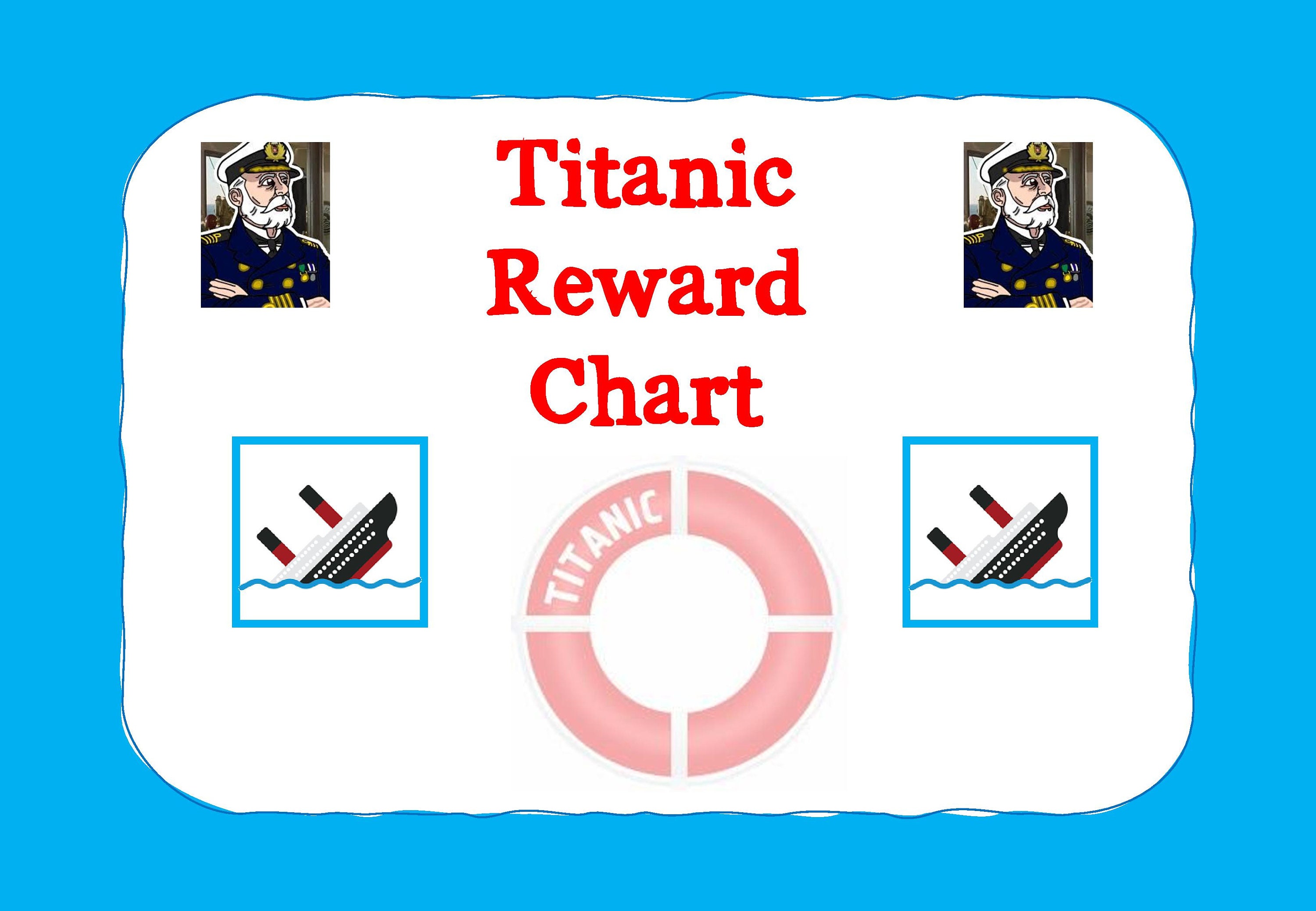 Titanic Behaviour Reward Chart - Etsy