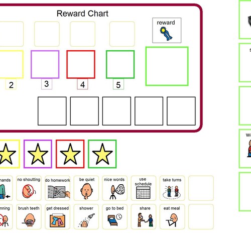Printable Autism Reward Chart - Etsy