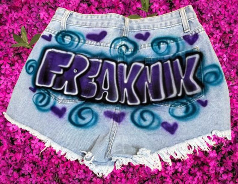 Custom Airbrushed Jean Shorts - Personalized Design, Unique Fashion ...