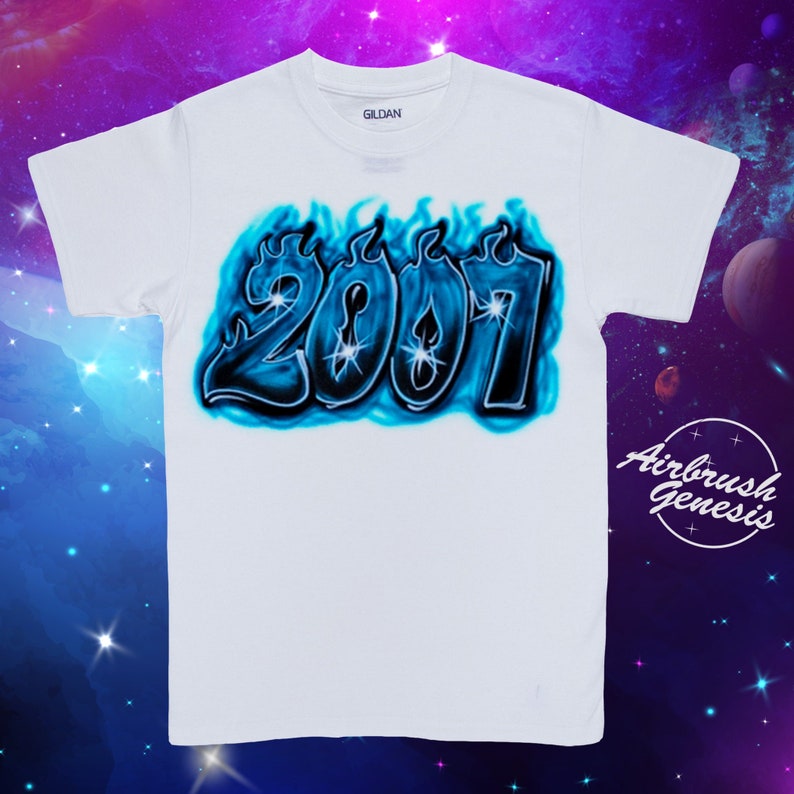 Airbrush Flaming Year Design - Etsy