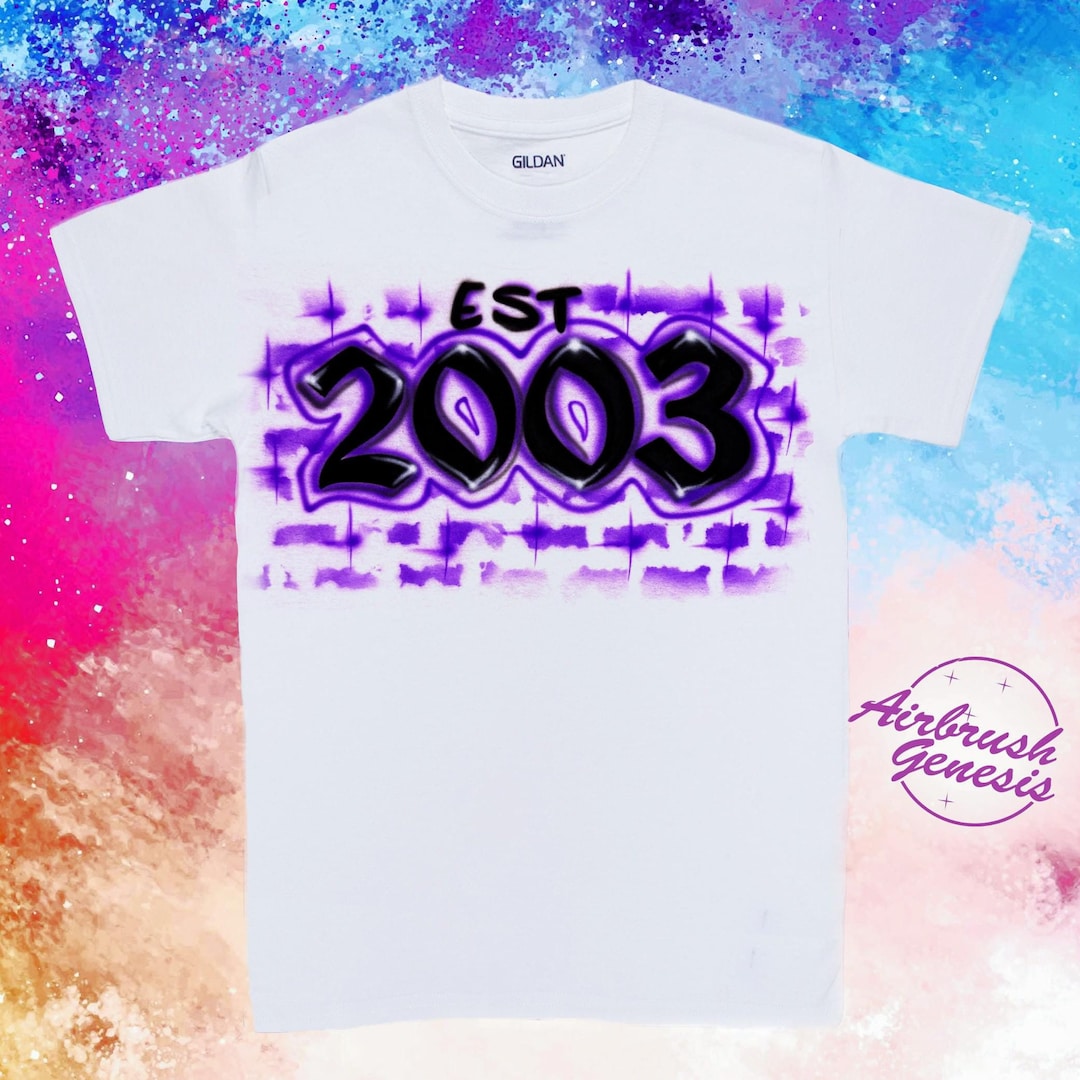 Custom Airbrush Old English Est T-shirt– Personalized Vintage ...