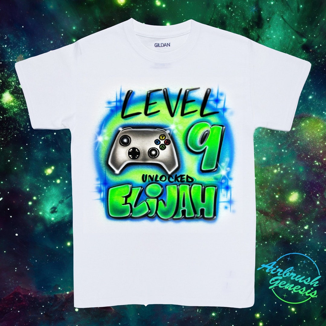 Unique Custom Airbrushed Gaming T-shirt | Personalized Gamer Tee for ...