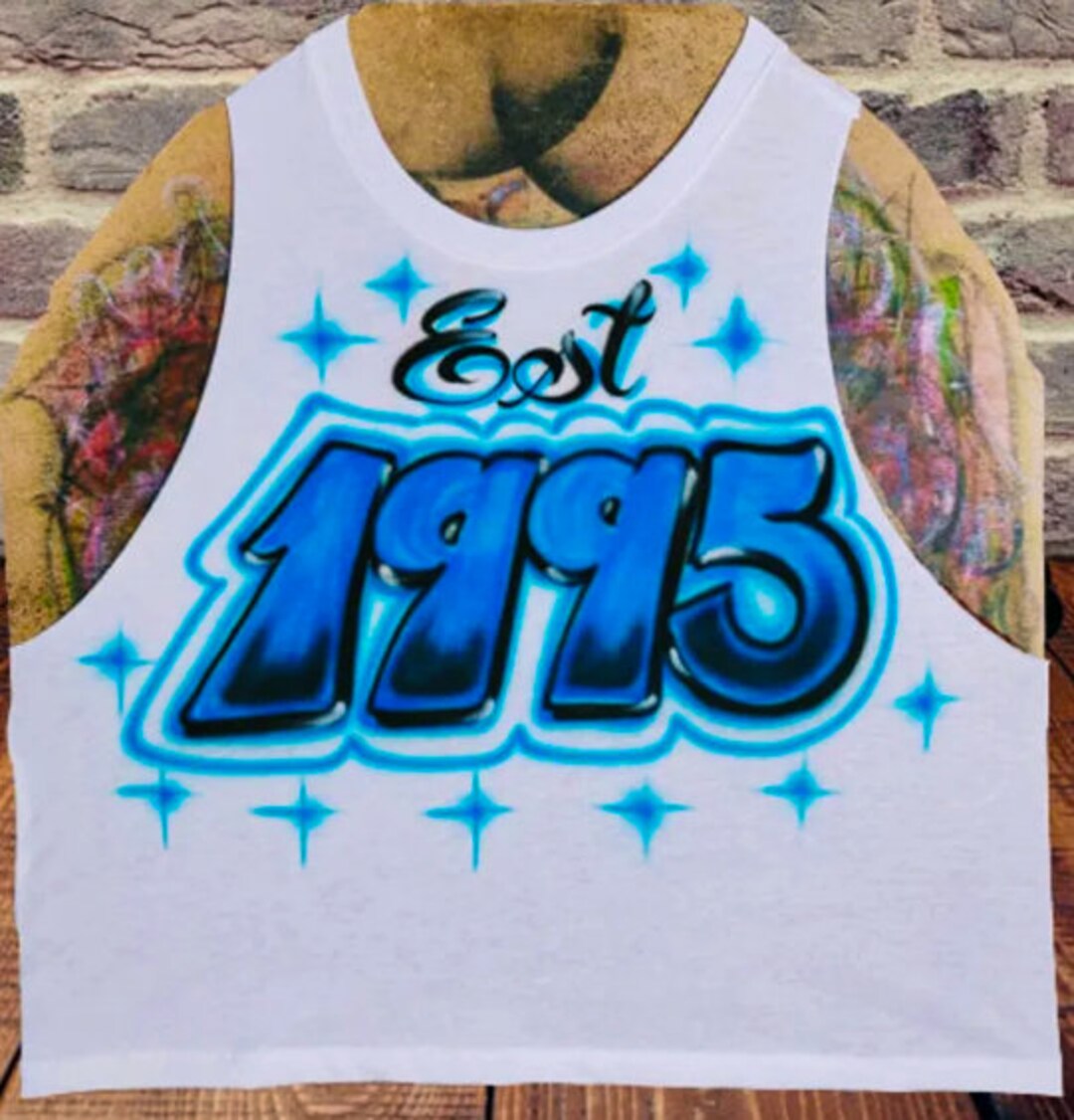 Airbrush Est Year Design - Etsy