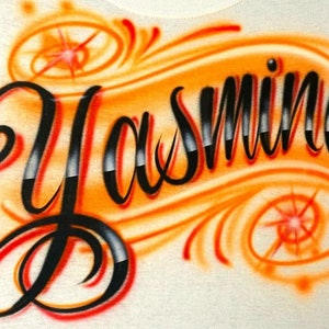 Airbrush T Shirt Script Name - Etsy