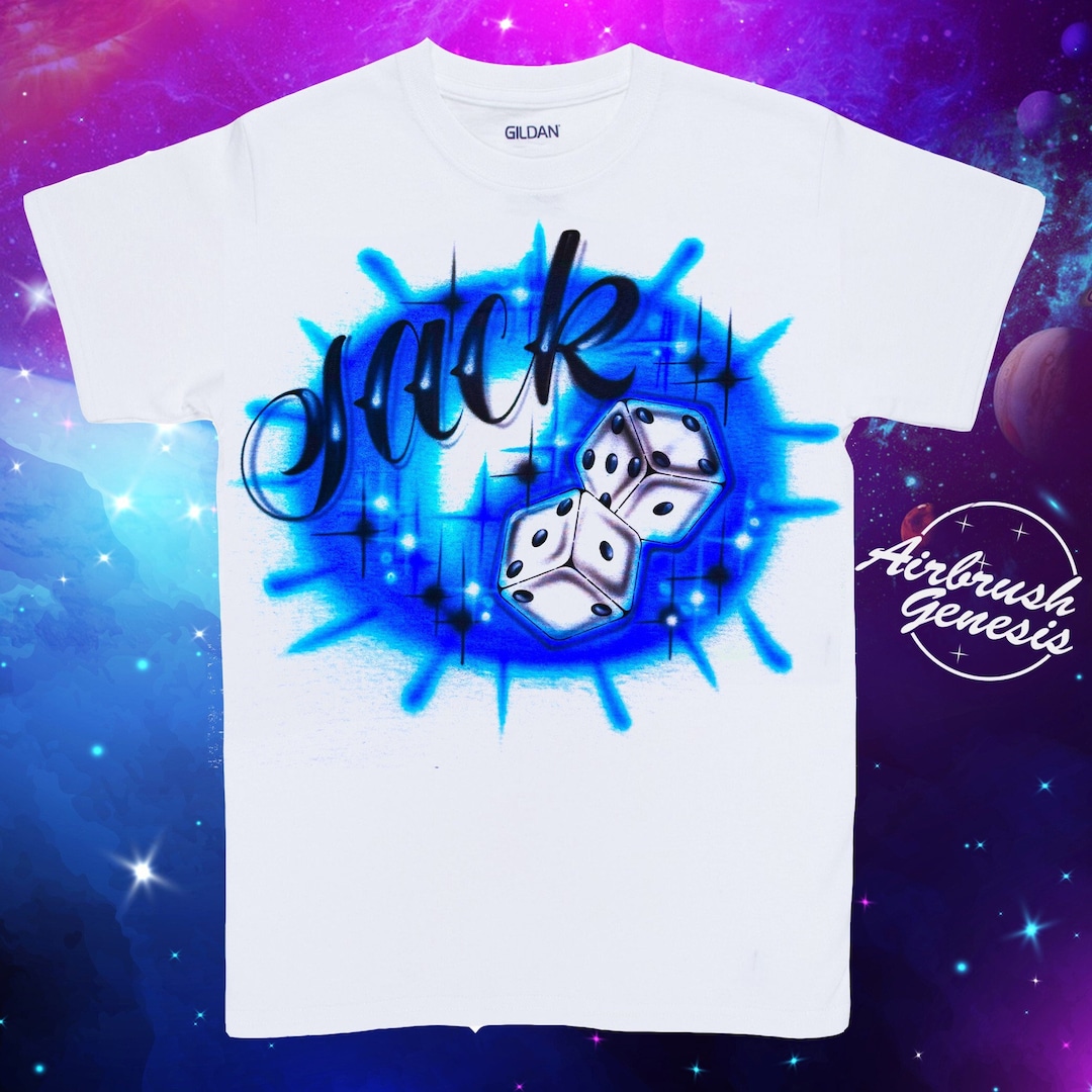 Rolling Dice Airbrush T Shirt - Etsy