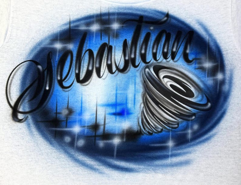 Custom Airbrush Tornado T-shirt – Hand-painted Personalized Tee ...