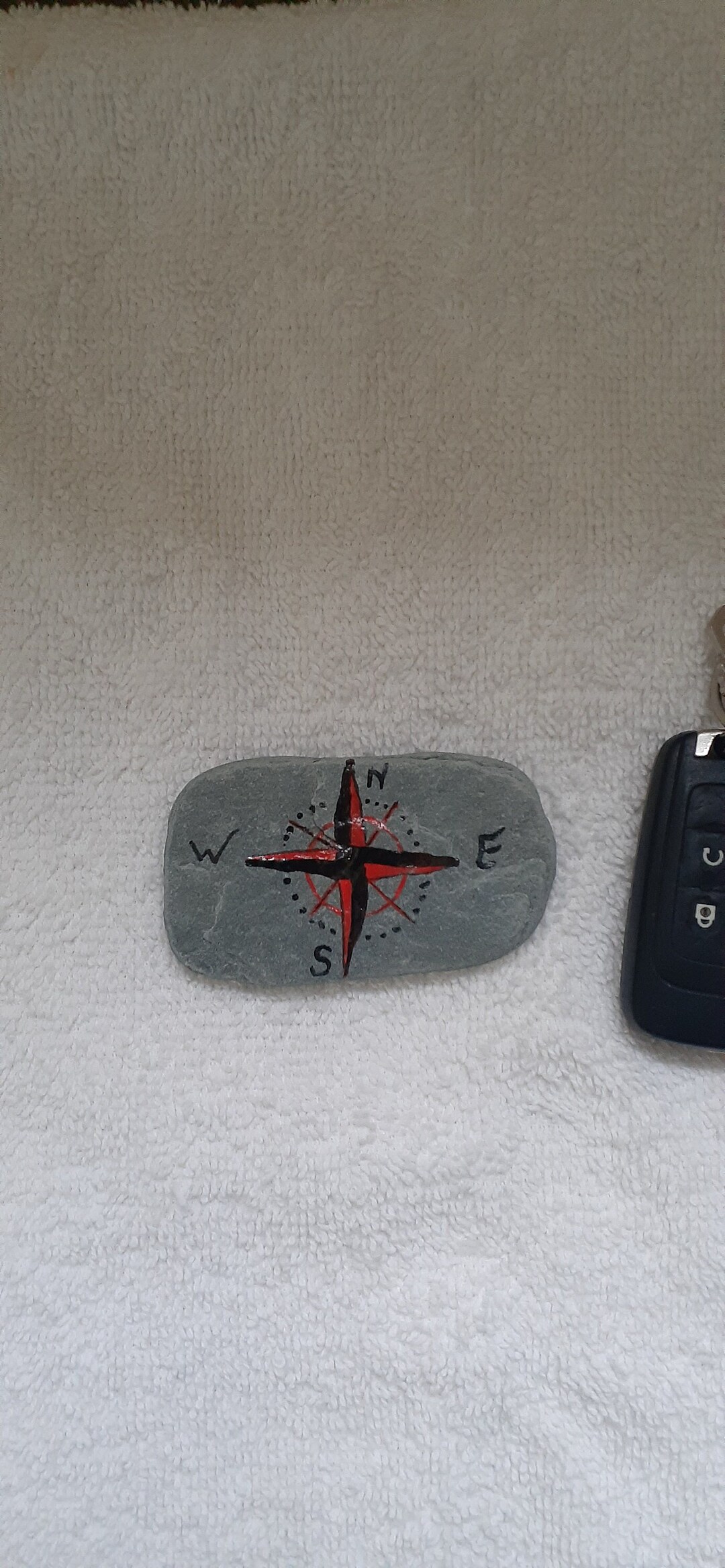 Hand Painted Compass Rose on Beach Rock. - Etsy