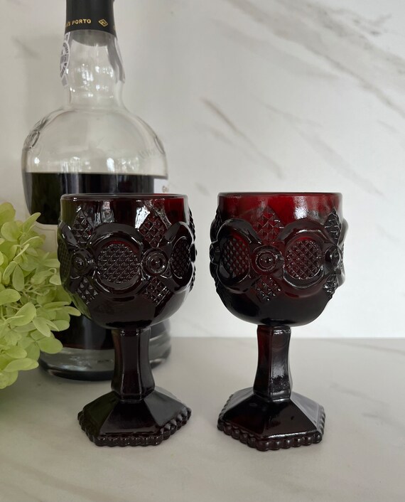Vintage Avon Cape Cod 1876 Collection Series Ruby Red Glass - Etsy