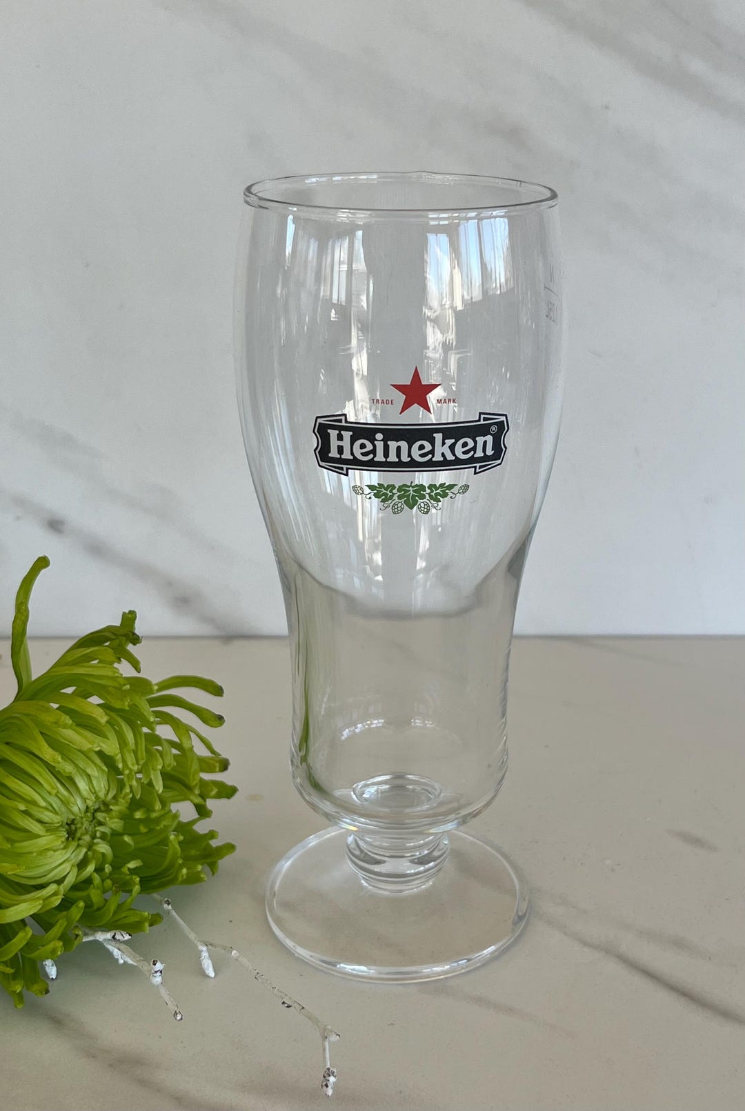 Heineken Beer Vintage Footed Pilsner Glass 1989’s - Etsy
