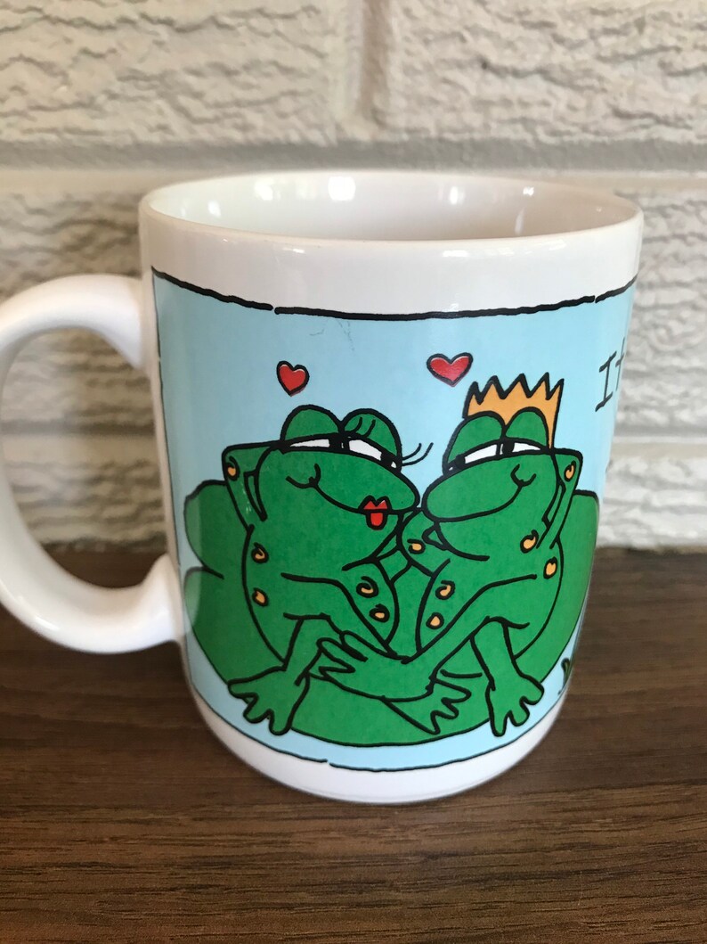 Frog Vintage Ceramic Coffee Mug. “ Its Wonderful Sharing the Same Pad ...