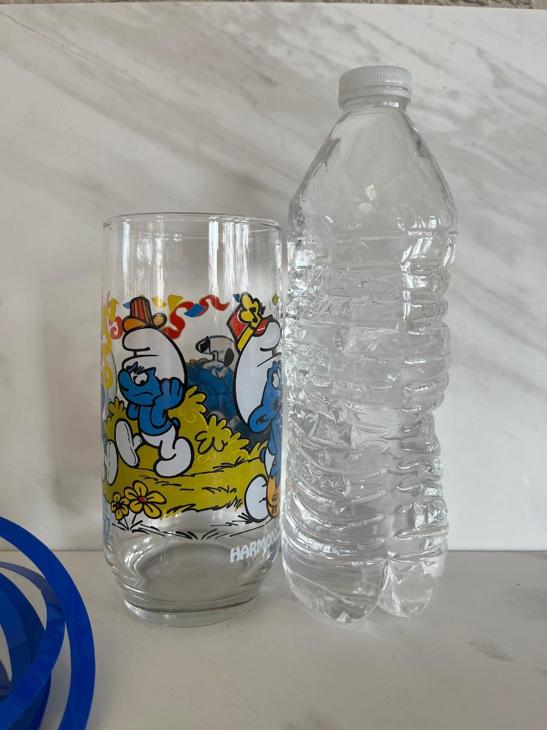Vintage Hardees Promotional Smurf Handy Smurf Glass Peyo 1983 - Etsy