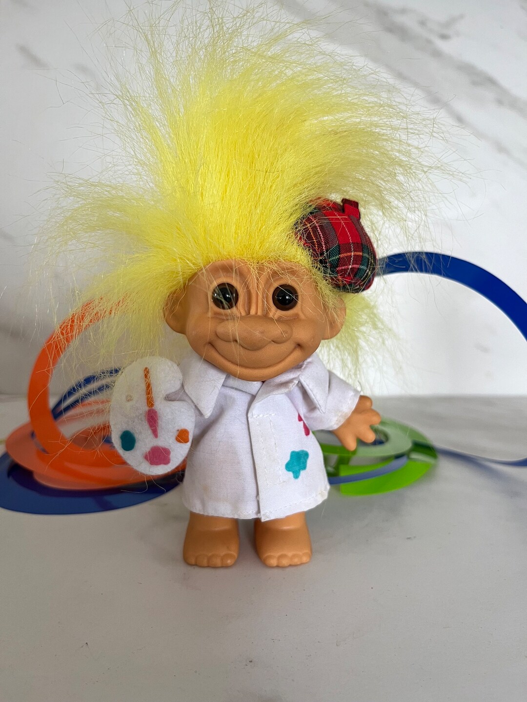 Troll Vintage Artist Painter Troll Doll. Russ Berrie and - Etsy