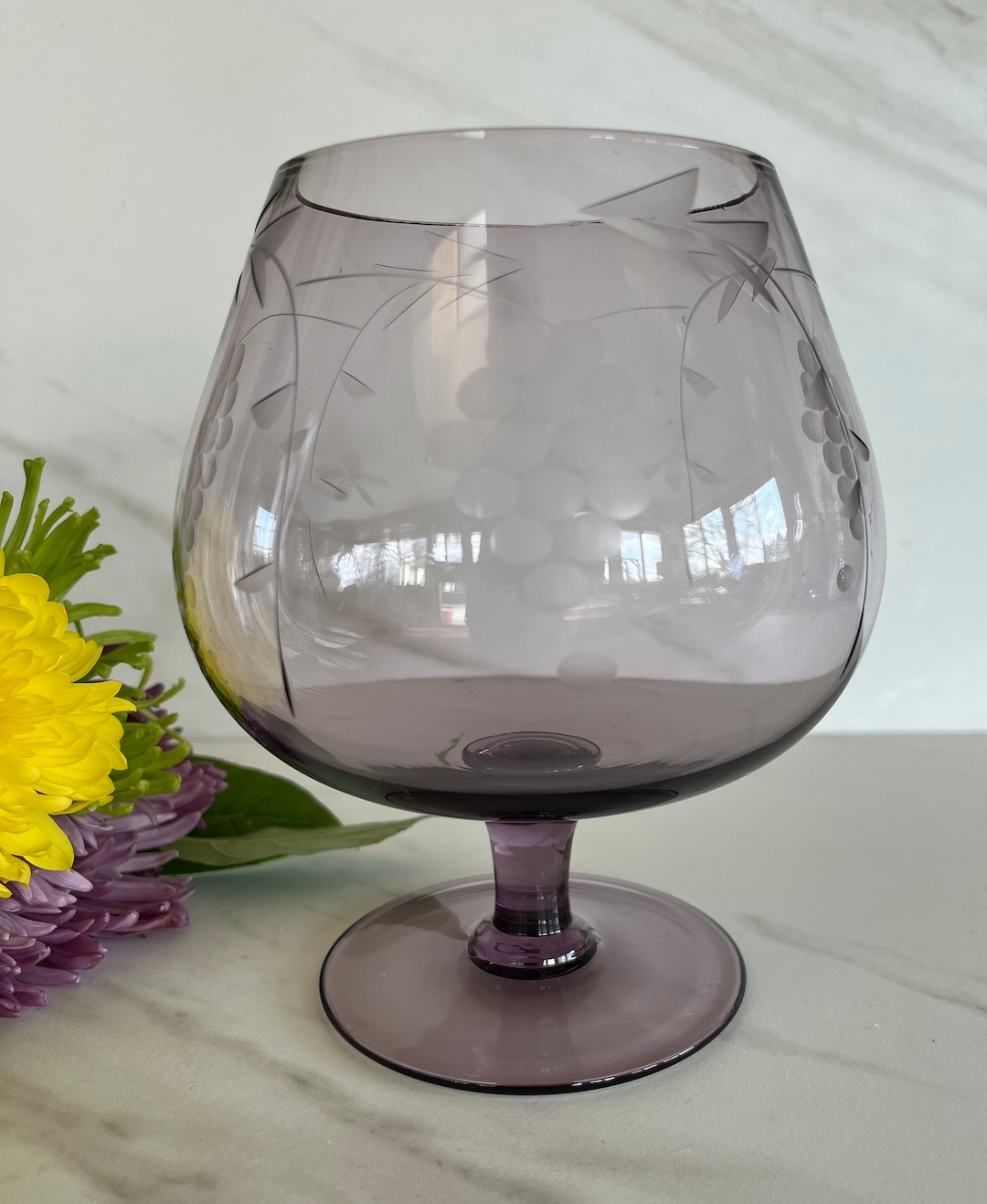Amethyst Brandy Snifter Vase. Mid Century Modern Brandy Snifter Vintage ...