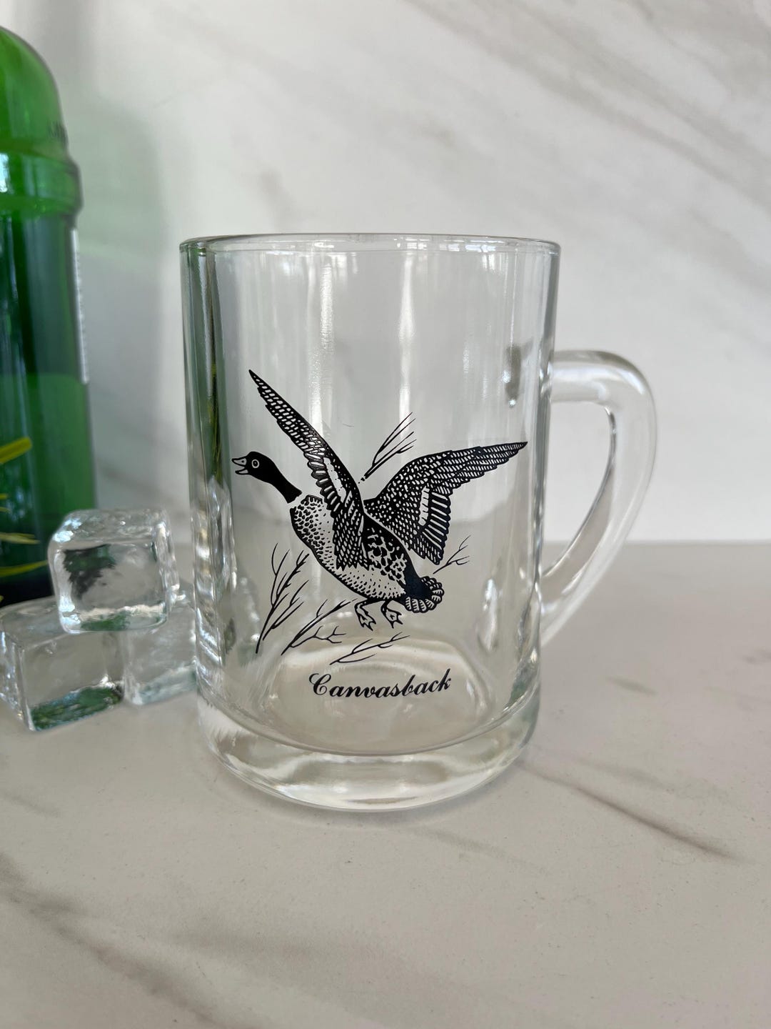 Mid Century Ned Smith Canvasback Beer Glass Mug - Fowl Sportsman - Etsy