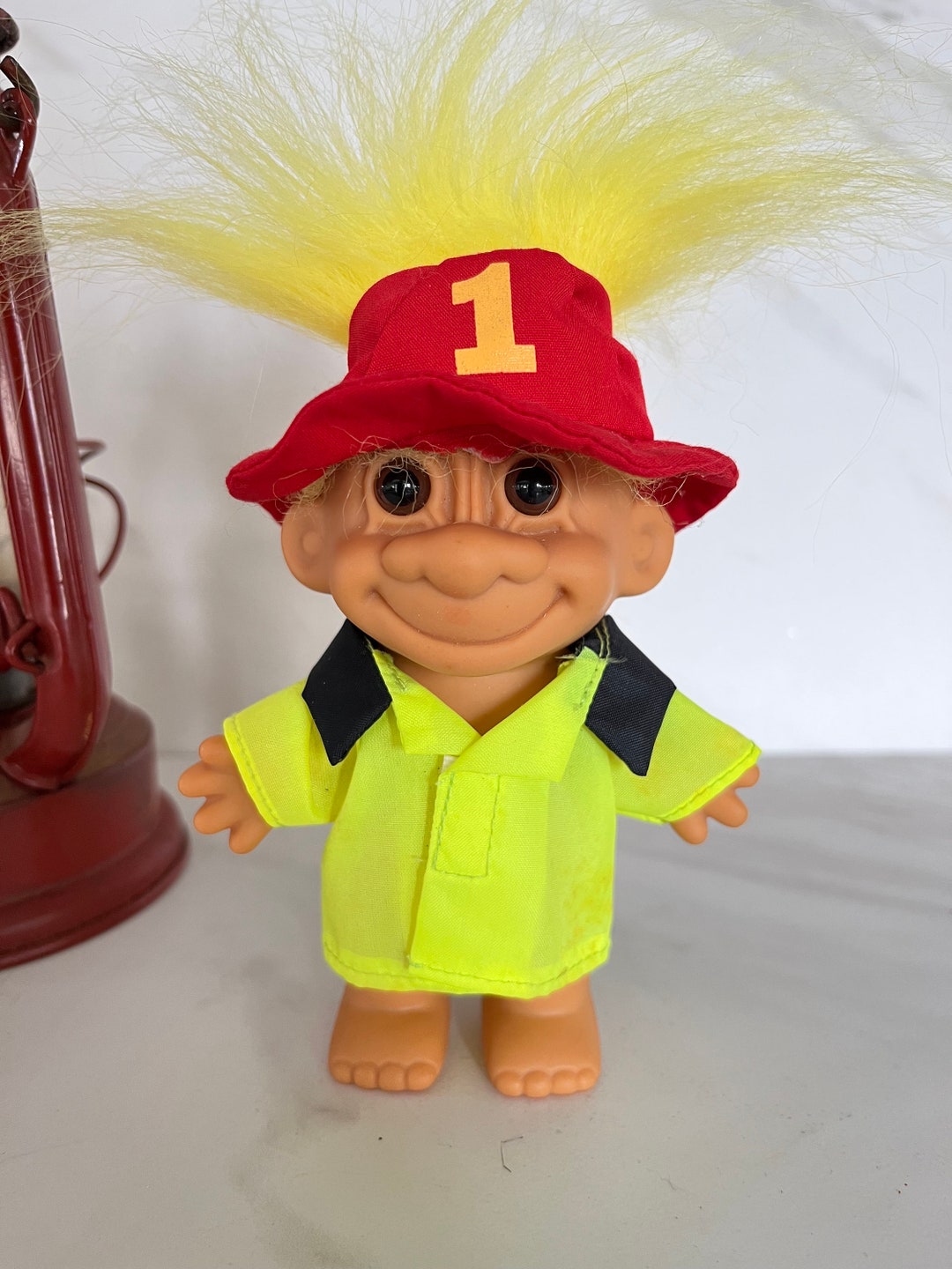 Vintage First Responder Fireman Troll Doll. Russ Berrie and Company ...
