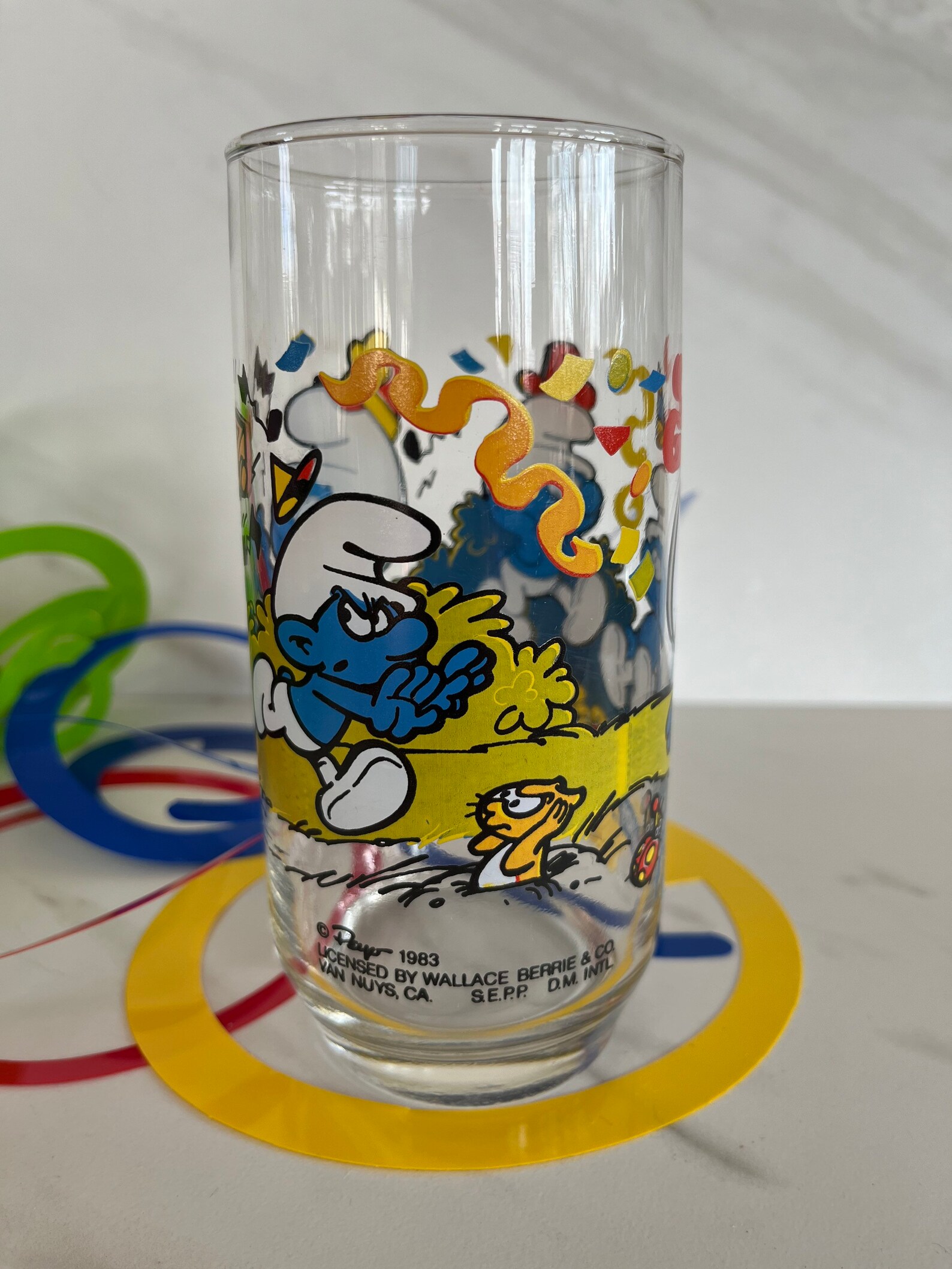 Vintage Hardees Promotional Smurf Handy Smurf Glass Peyo 1983 - Etsy