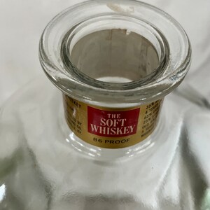 Vintage Glass Calvert Extra Red Label “the Soft Whiskey” Decanter ...