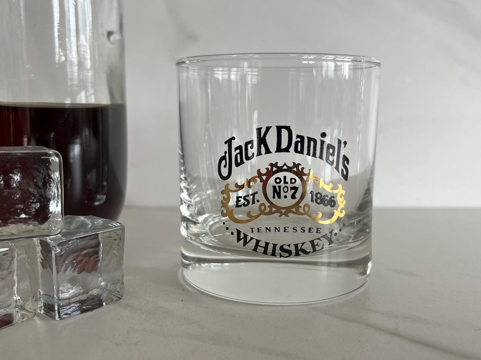 Jack Daniels Vintage Old # 7 Tennessee Est .1866 Whiskey Low Ball ...