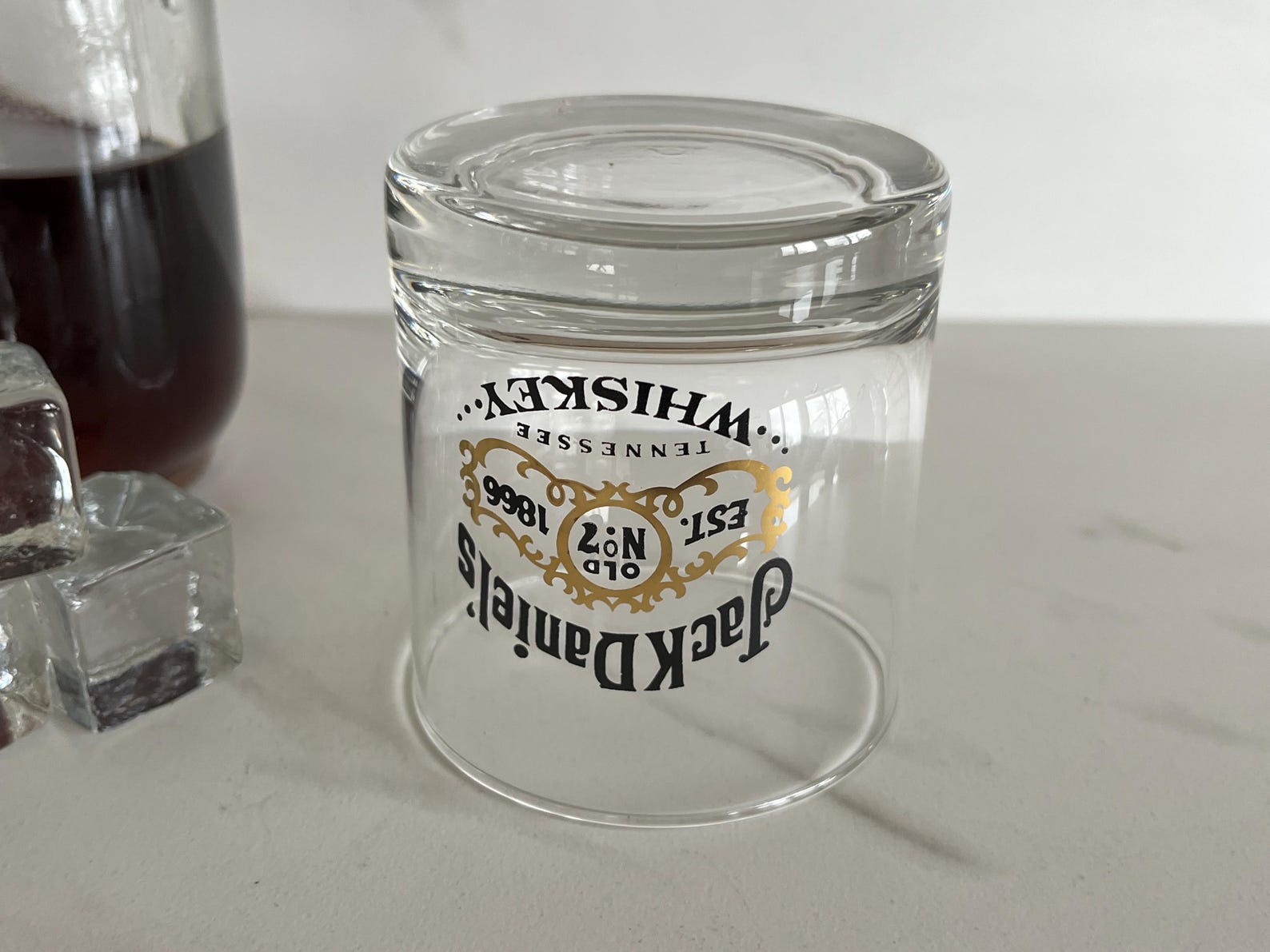 Jack Daniels Vintage Old # 7 Tennessee Est .1866 Whiskey Low Ball ...
