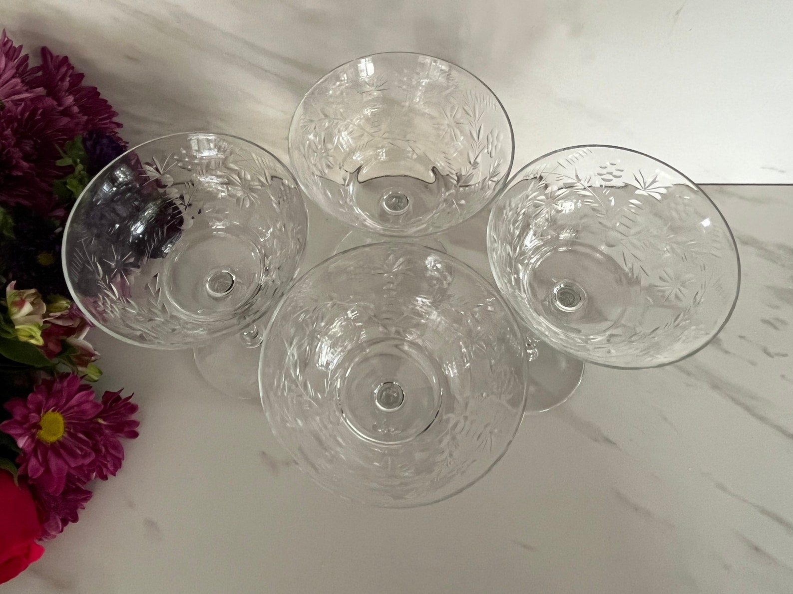 Vintage Bryce Style Stemware Polished Crystal Ornate Cup Stem - Etsy