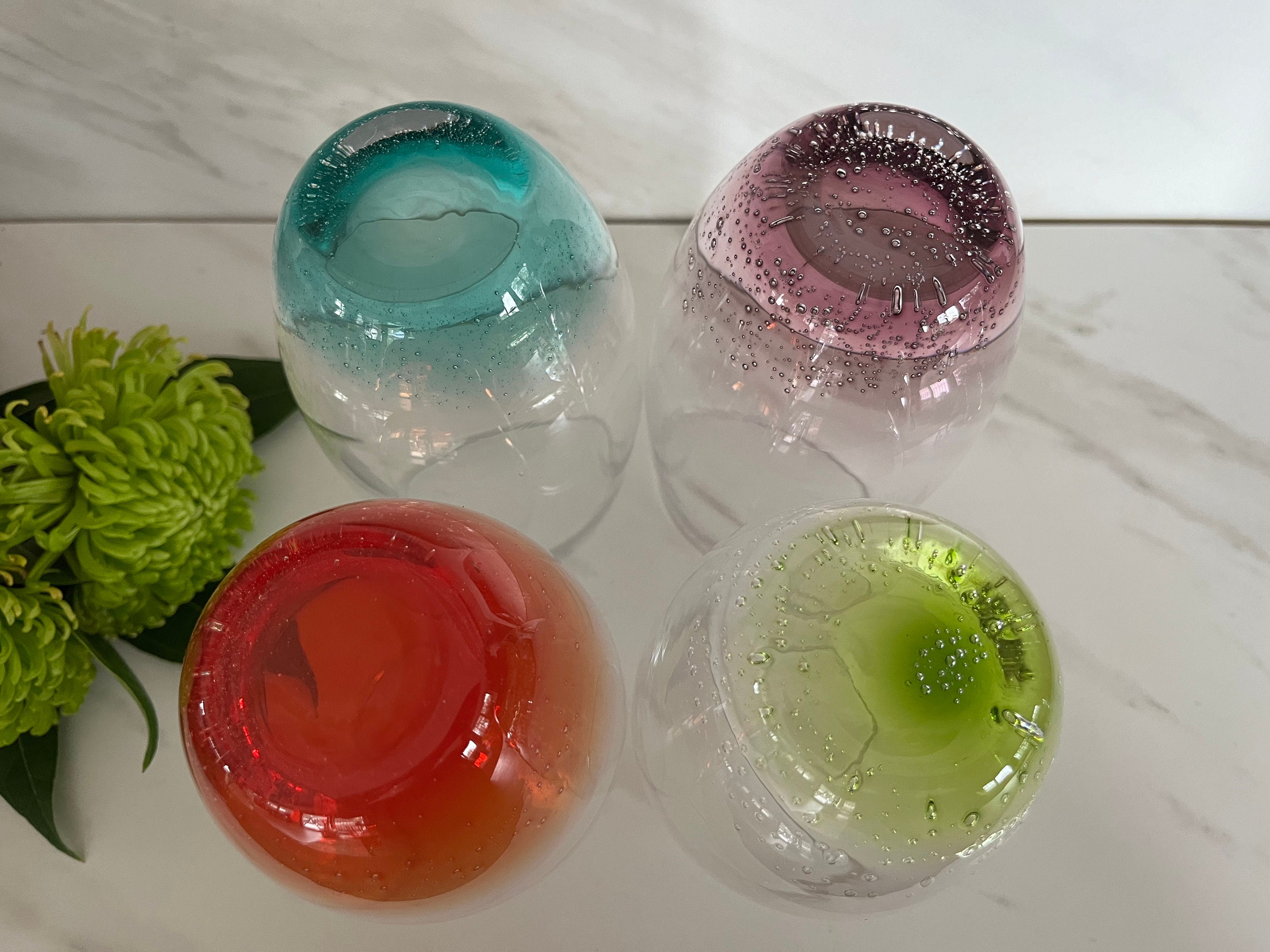 Vintage Large Roly Poly Style Colored Iced Tea, Lemonade or Cocktail ...