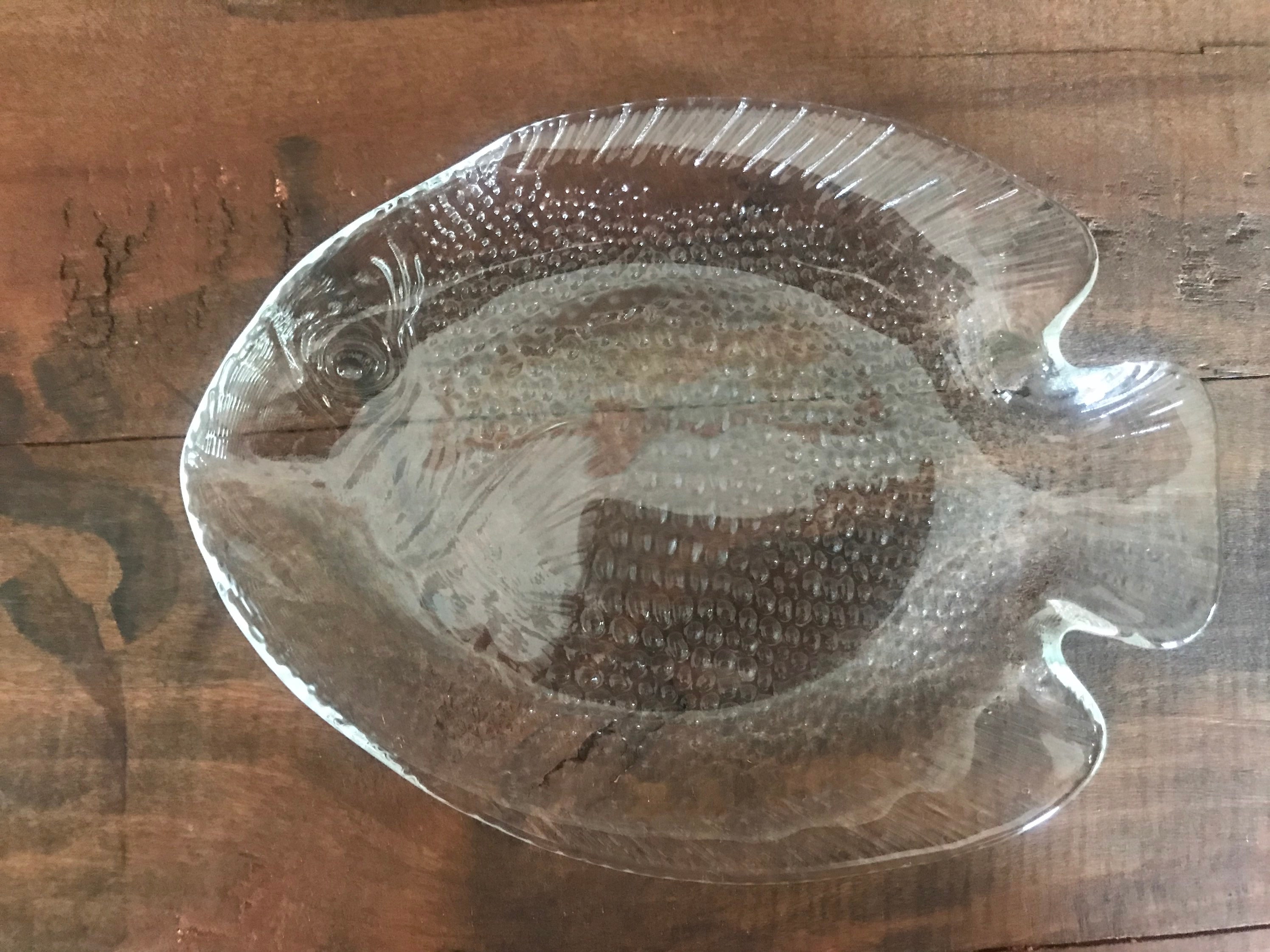 Vintage American Glass Clear Glass Fish Shaped Snack Dishes. - Etsy