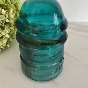 Antique Hemingray Blue Glass Insulator. Marked Hemingray. No. 12 *read ...
