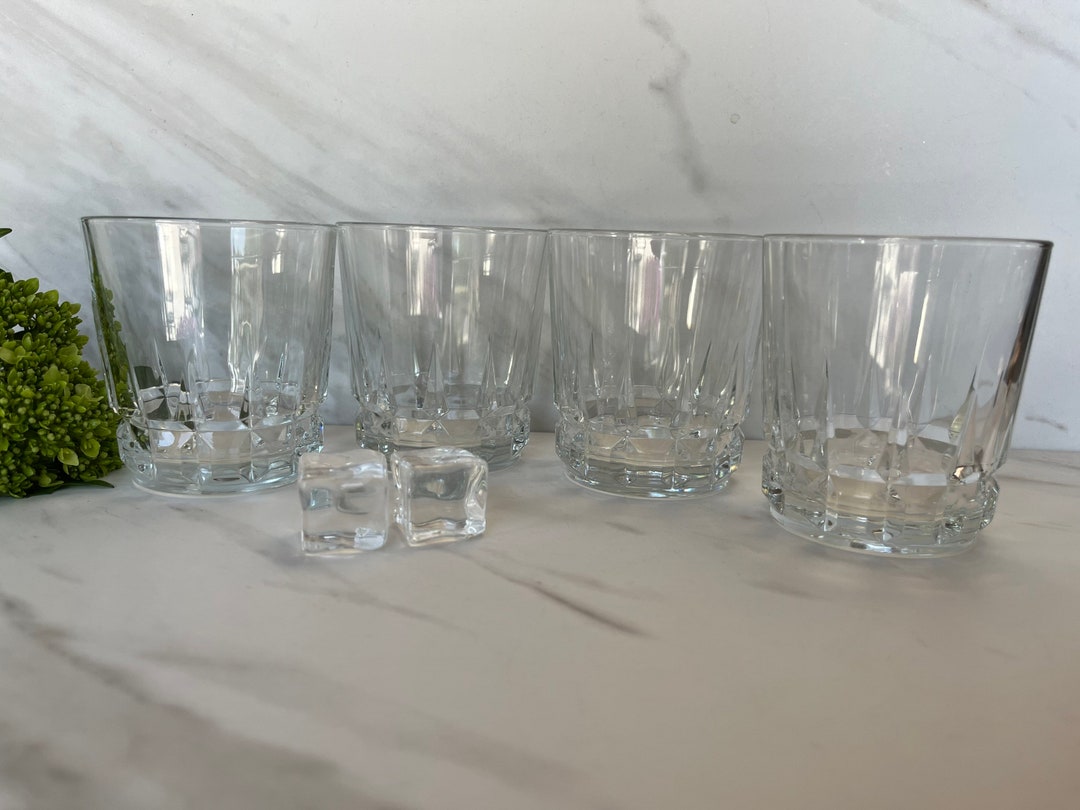 Vintage Classic Round Low Ball Whiskey Rocks Glasses. Set of 4 - Etsy
