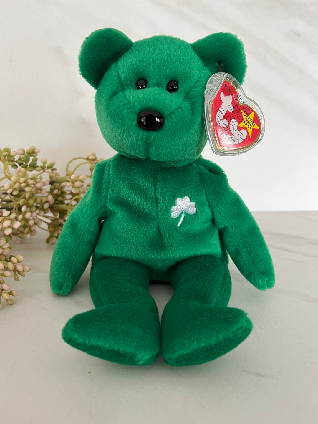 Erin the Irish Bear Toy Beanie Baby. Birthday March 17 1997 Ty Inc ...