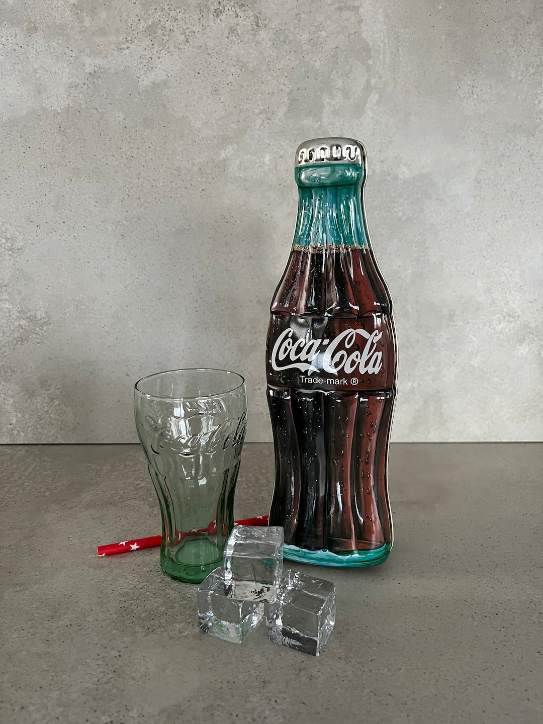 Coca Cola Retro Vintage Candy Tin and Retro Small Coke Glass. Tin ...
