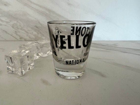 Yellowstone National Park Vintage Souvenir Shot Glass With Old - Etsy