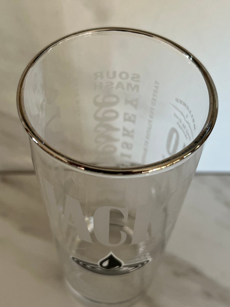 Jack Daniels Tennessee Whiskey Clear Glass With Frosted - Etsy