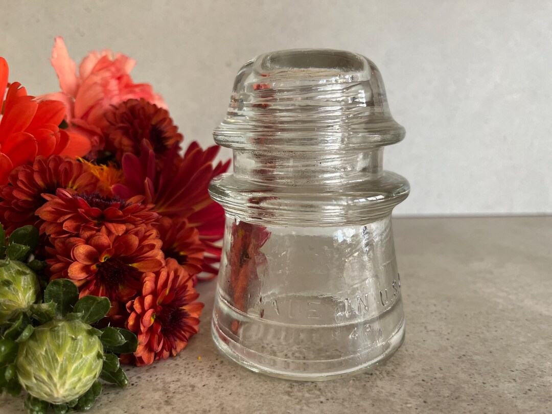Antique Hemingray Clear Glass Insulator. * Larger Size. Marked ...