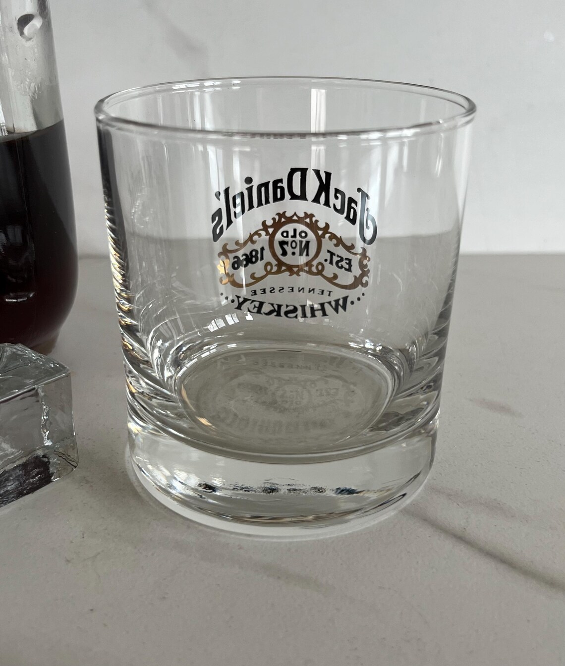 Jack Daniels Vintage Old # 7 Tennessee Est .1866 Whiskey Low Ball ...