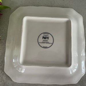 Vintage Pier One Imports Porcelain Plate Adrianna 1990s. Marked Pier 1 ...
