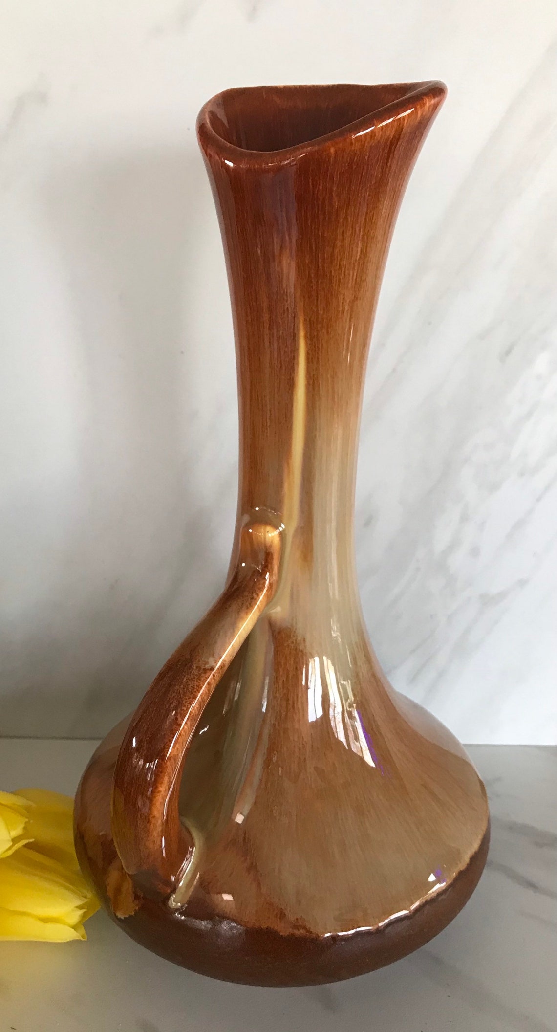Beautiful Vintage Royal Haeger Pottery Brown Drip Glaze Vase | Etsy