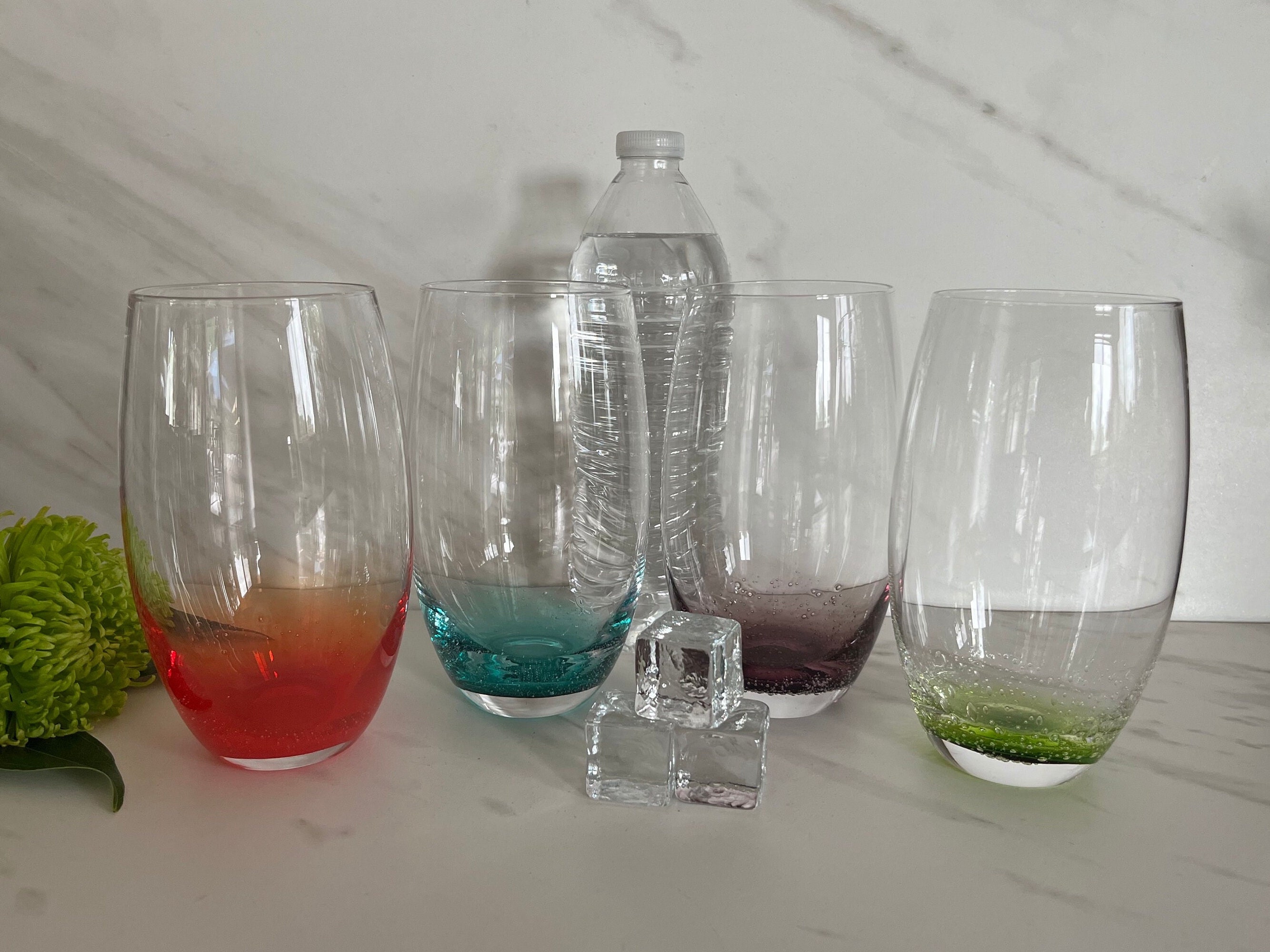 Vintage Large Roly Poly Style Colored Iced Tea, Lemonade or Cocktail ...