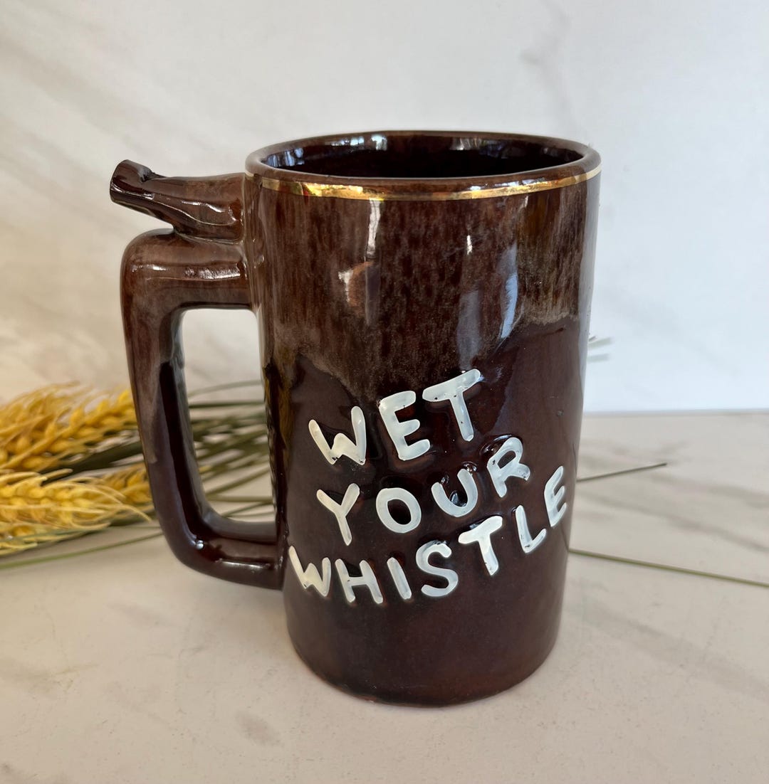 Vintage Beer Mug “wet Your Whistle”or Whistle for a Beer” Beer Vintage ...