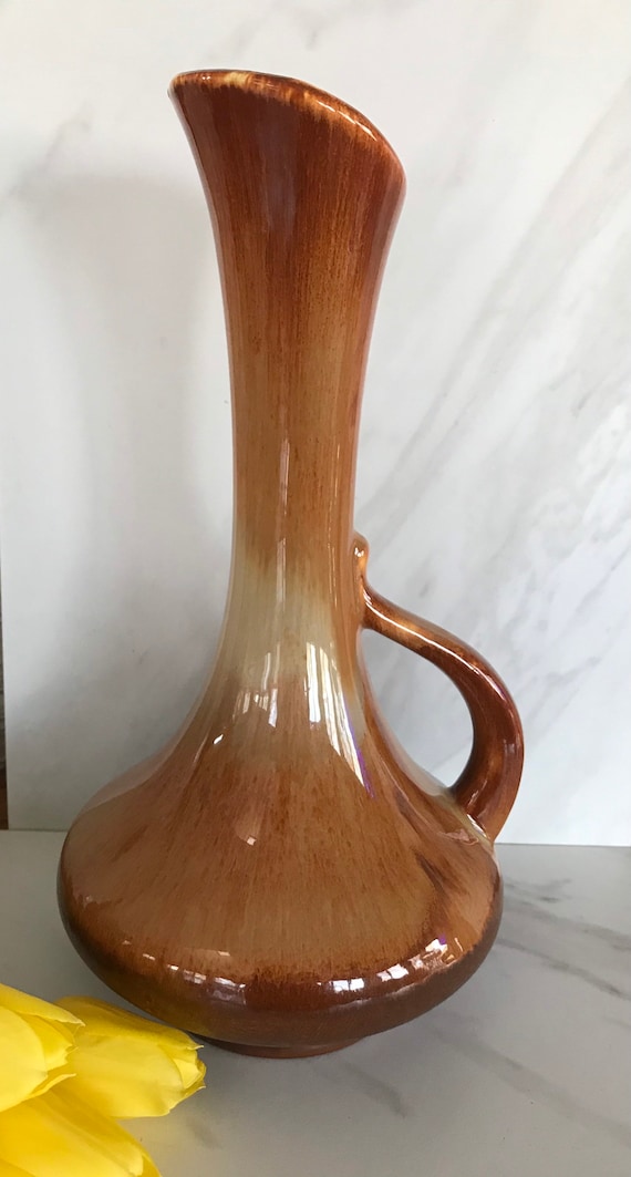 Beautiful Vintage Royal Haeger Pottery Brown Drip Glaze Vase | Etsy