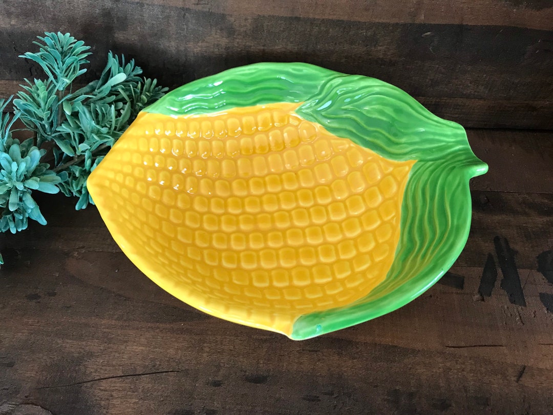 Vintage Ceramic Corn Cob Serving Dish. Original Blue Japan Sticker on ...
