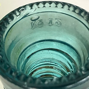 Antique Hemingray Blue Glass Insulator. Marked Hemingray. No. 12 *read ...