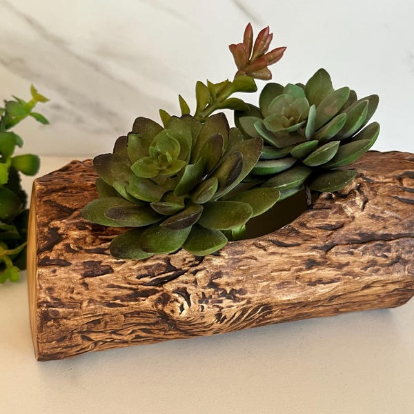 Log Planter - Etsy