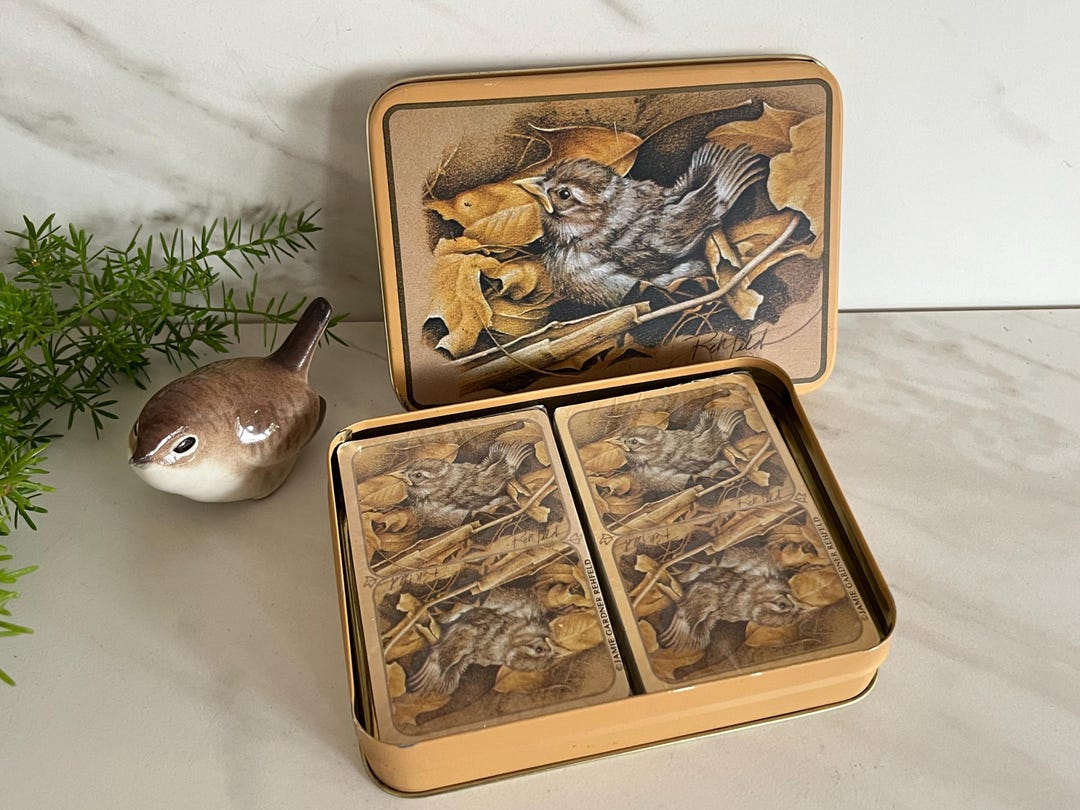 Playing Cards Tin With Standard Double Deck. Original Box Unopened ...