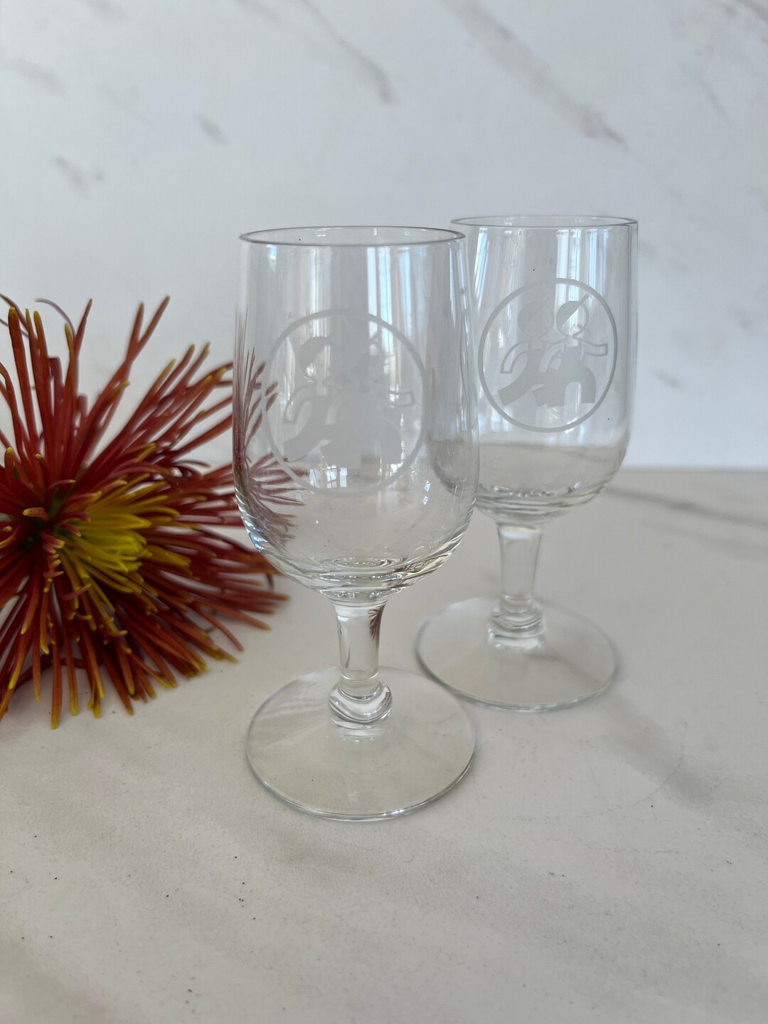 Antique Glassware Duncan Miller “ Workmen” Vintage Crystal Etched ...