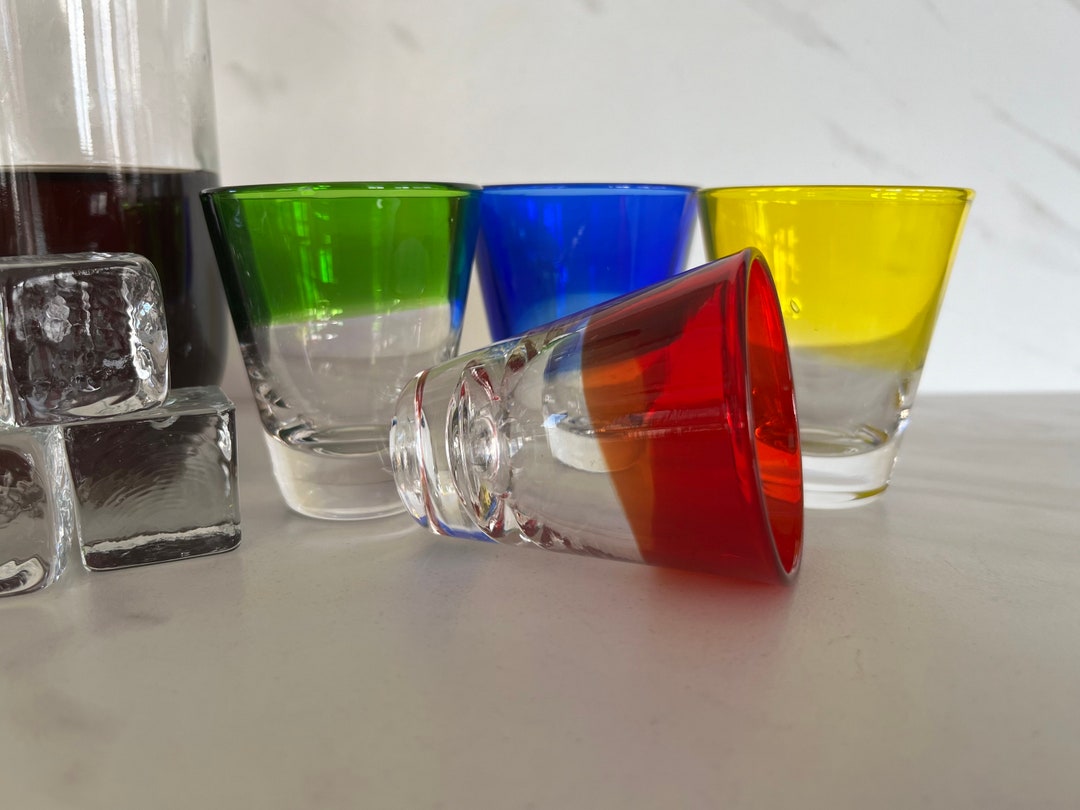 Colorful Vintage Shot Glass Set. Excellent Condition See Pics for ...