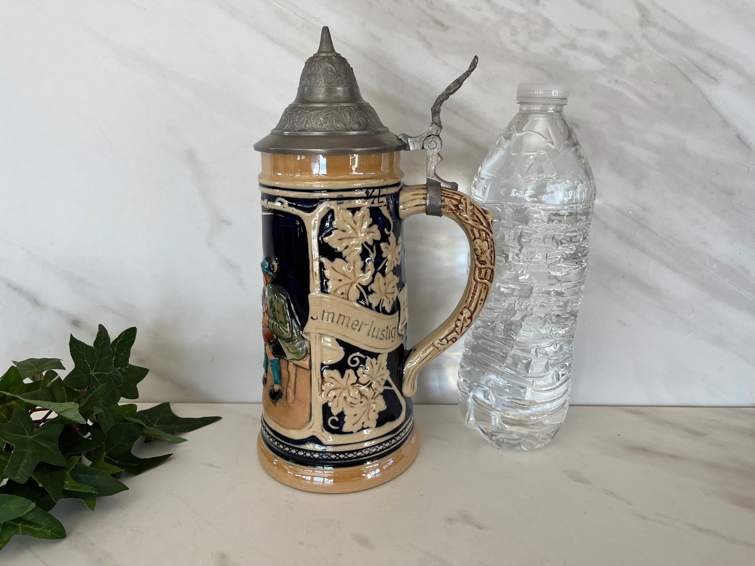 German Vintage Stein With Pewter Lid. Made in Germany. Marked #2029 ...