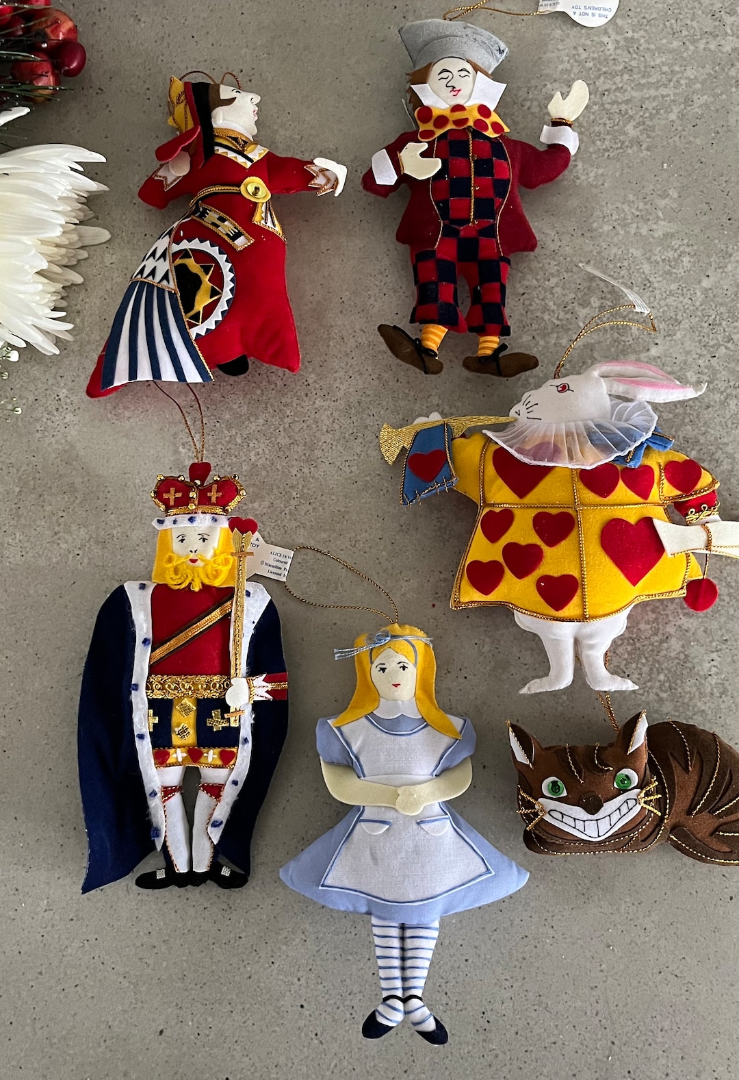 Alice in Wonderland Collection. Christmas Ornament Dolls . Original ...