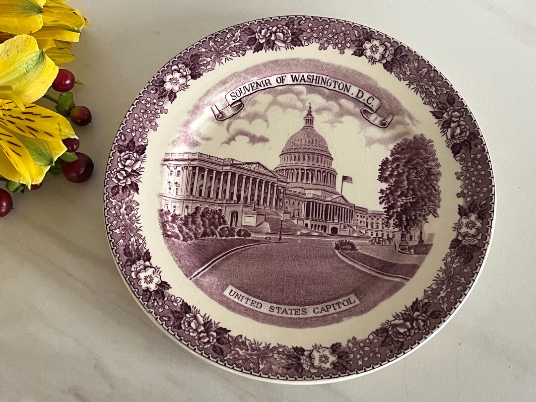 Vintage U.S Capitol Souvenir Plate. United States Capitol Washington D ...