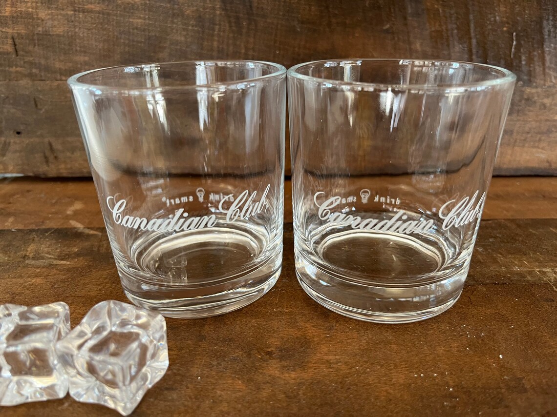 Canadian Club Promo Souvenir Vintage Whiskey Rocks Glasses - Etsy